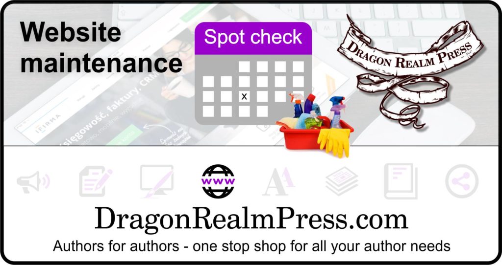 Website maintenance (spot check) - Dragon Realm Press